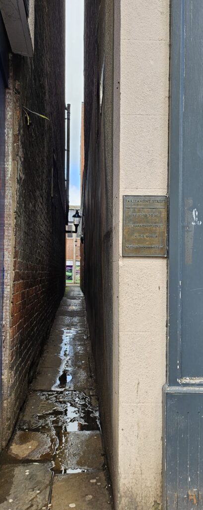 Britain's Narrowest Street - Parliament Street, Exeter